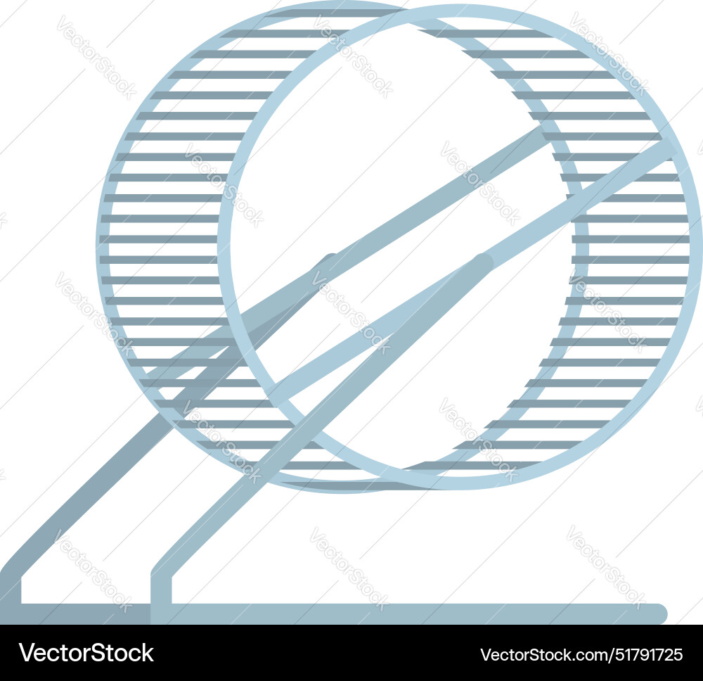 Empty hamster wheel standing on white background Vector Image