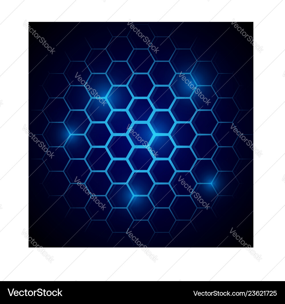Honeycomb Pattern Blue Abstract Blue Of Futuristic Surface Hexagon