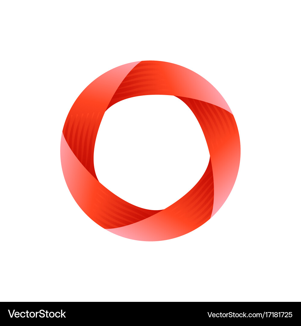Impossible circle sign abstract logo design Vector Image