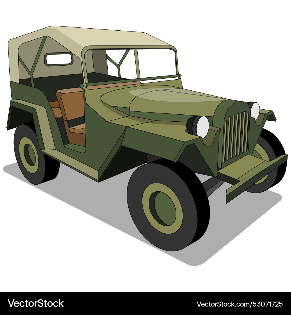 Military car Royalty Free Vector Image - VectorStock