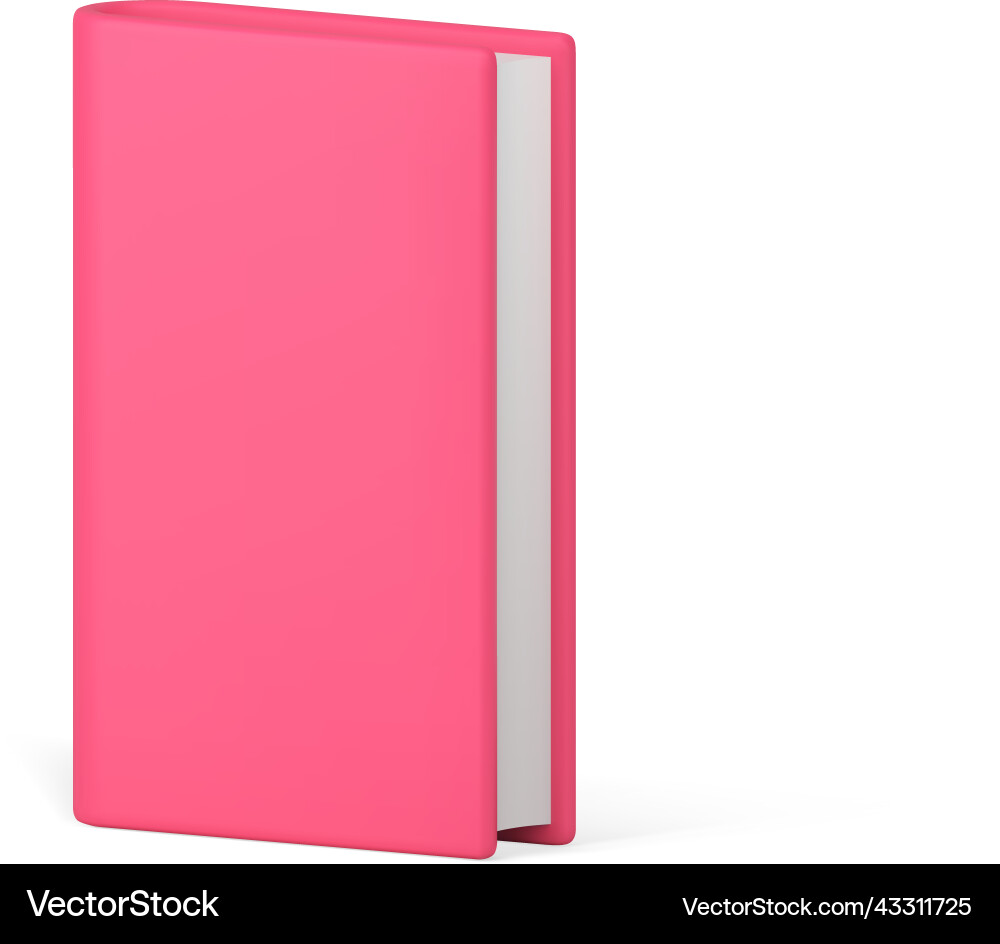 Pink school book for studying information Vector Image
