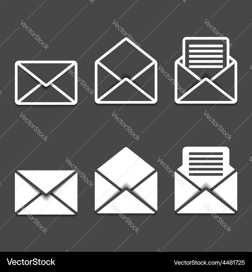 Post Icons Lizenzfreies Vektorbild - VectorStock