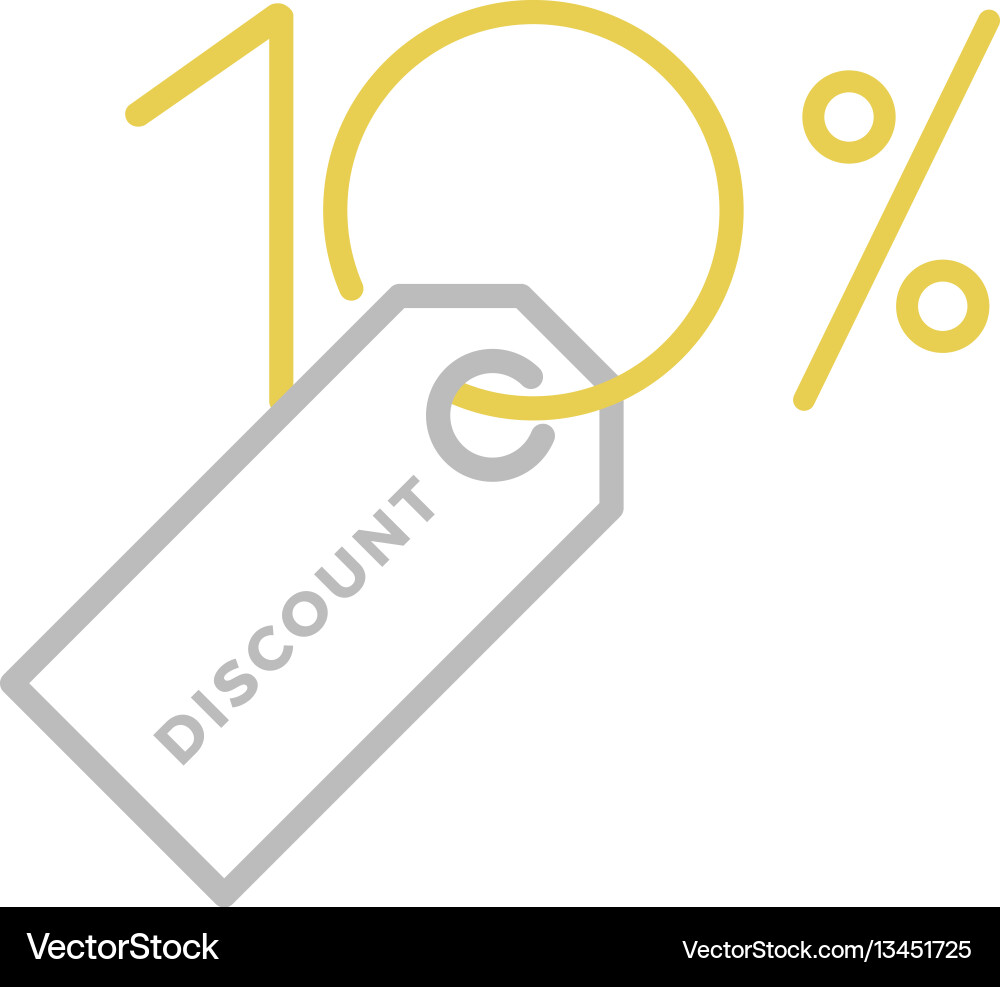 Ten Percent Discount Tag Royalty Free Vector Image