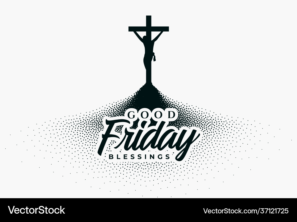 Traditional good friday particle style background Vector Image