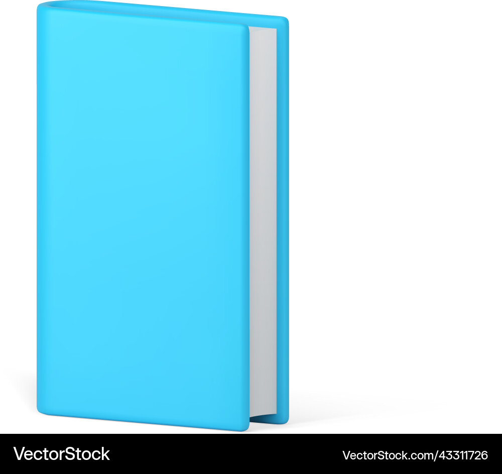 Blue paper book literature vertical standing Vector Image