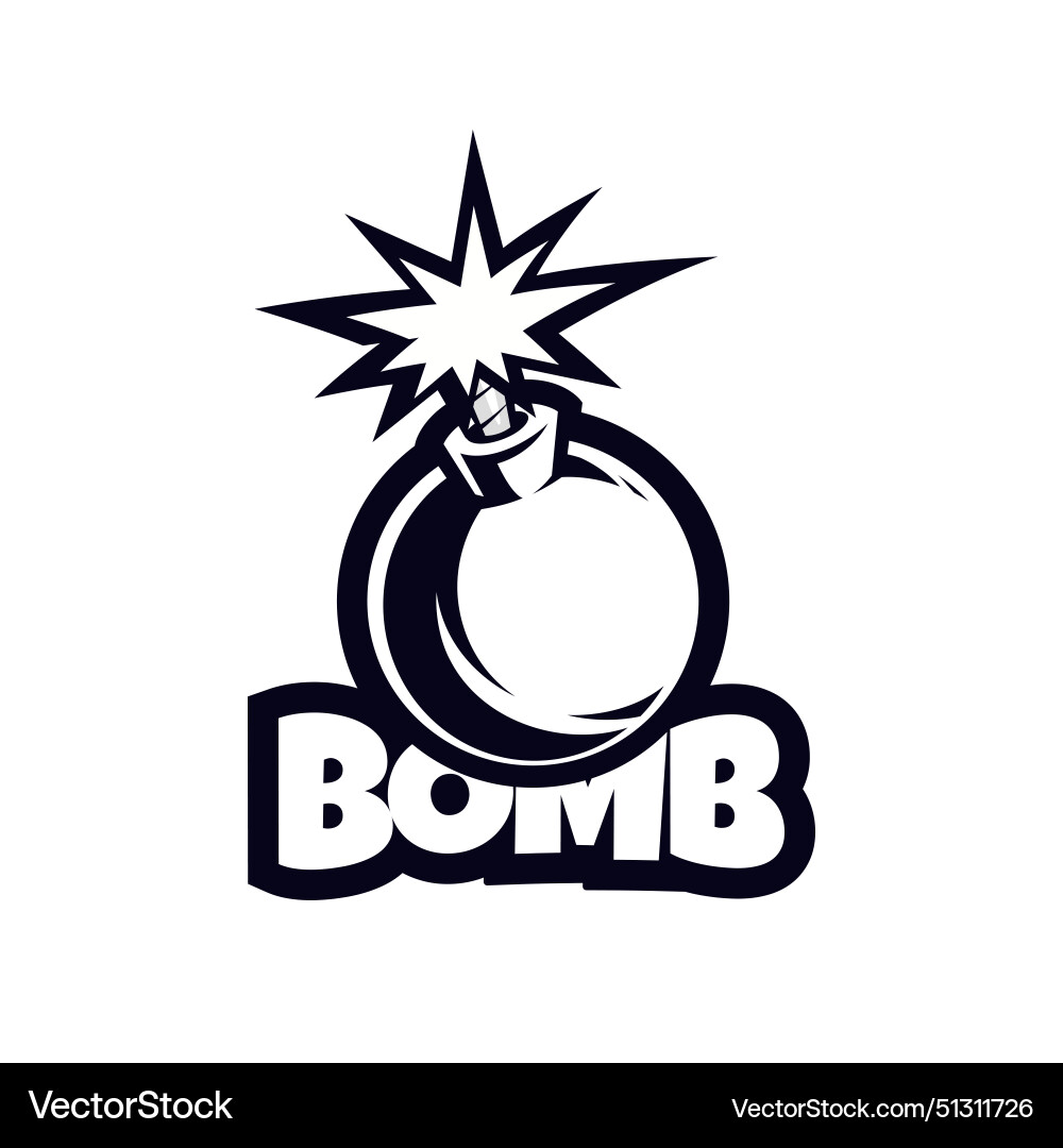 Bomb explosion mascot logo for sport Royalty Free Vector