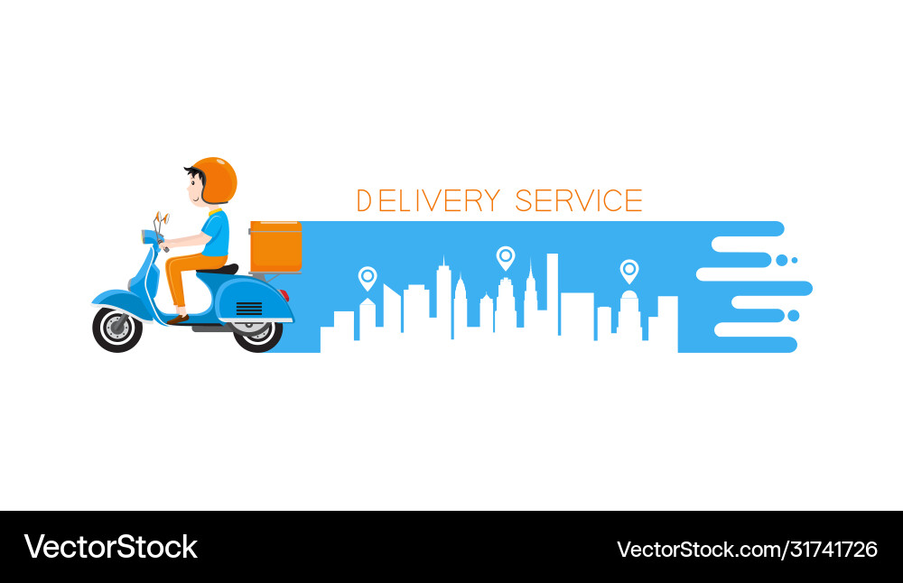 Delivery service banner Royalty Free Vector Image