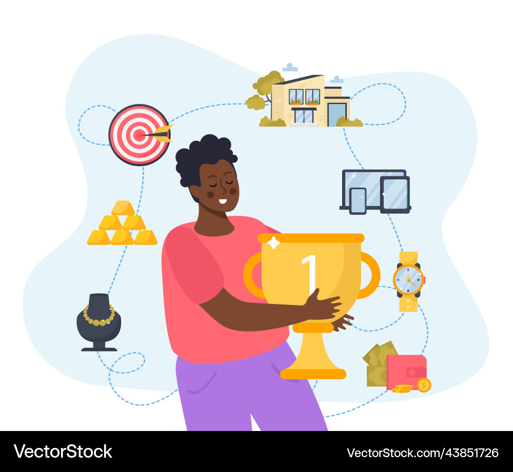 Human dreams flat concept Royalty Free Vector Image