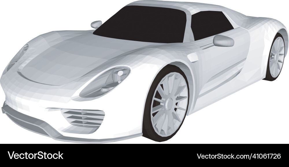 Luxury sedan car isolated 3d rendering Royalty Free Vector