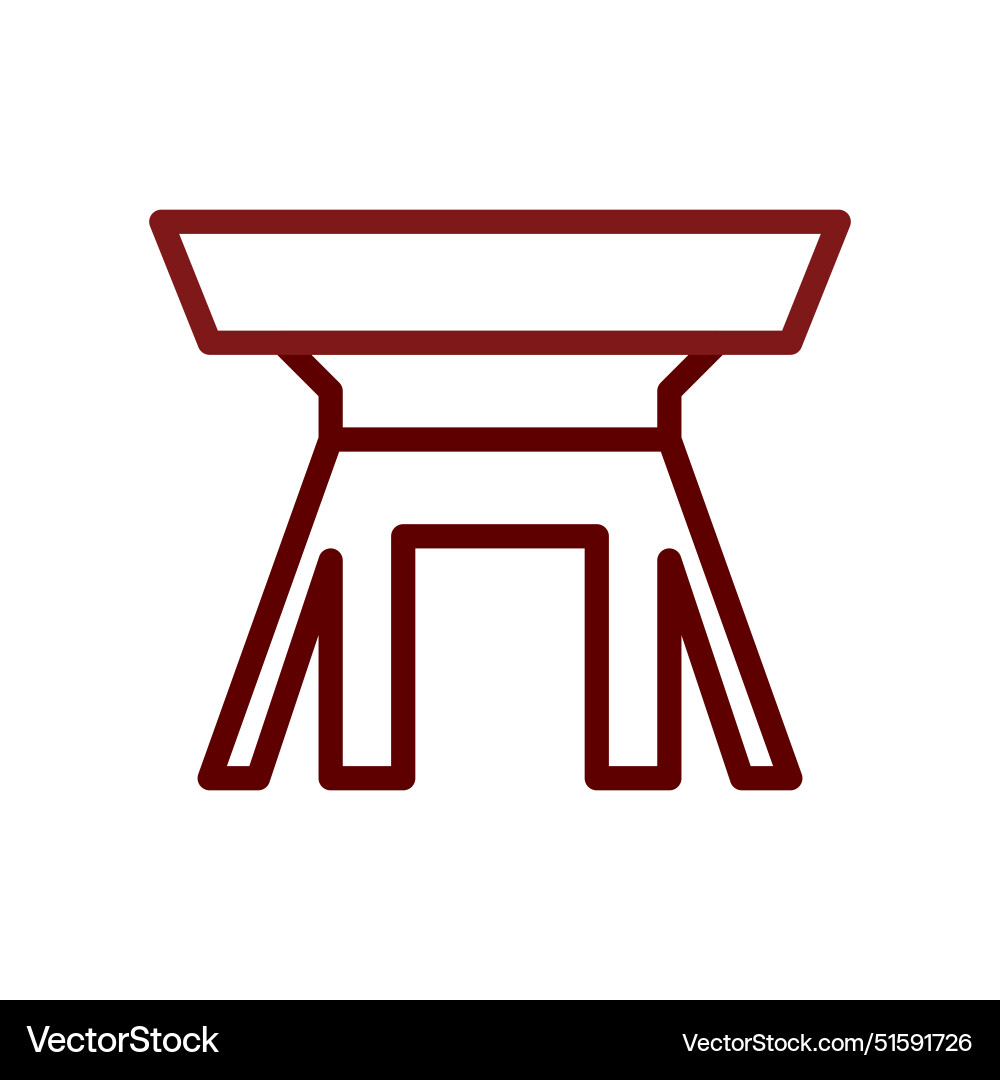 Table icon duocolor brown Royalty Free Vector Image