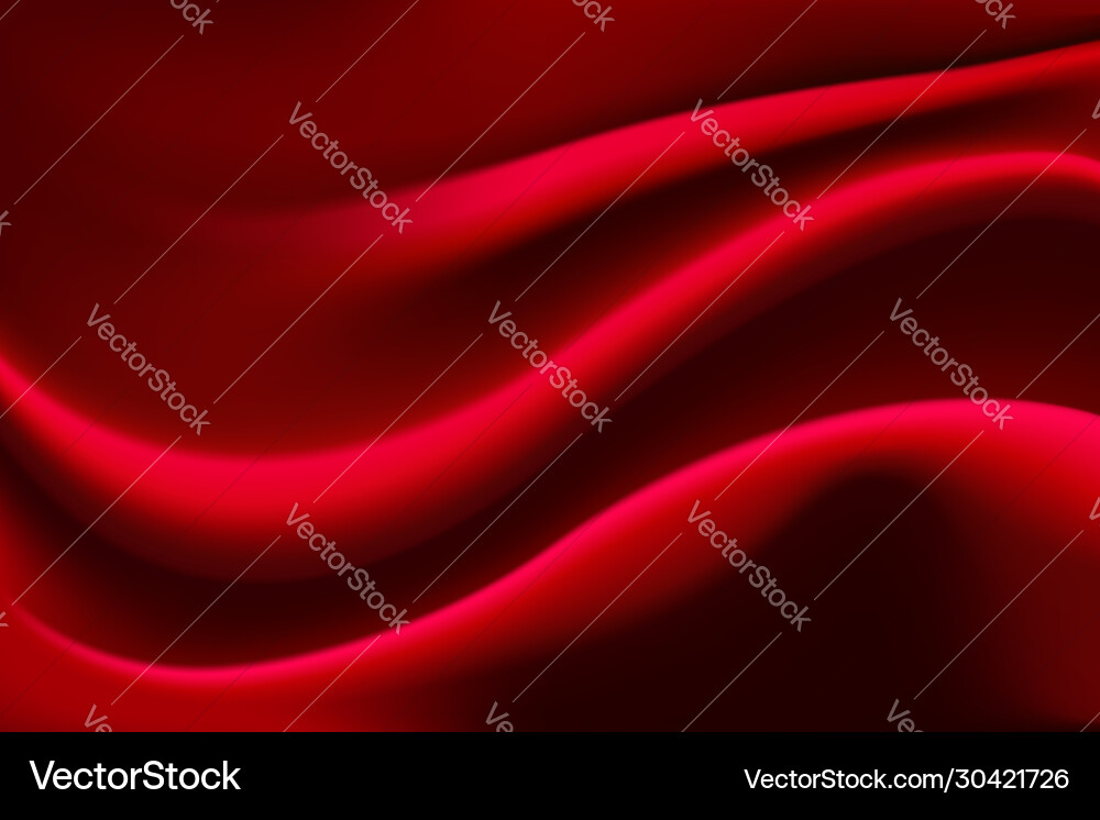 Texture red velvet with soft folds Royalty Free Vector Image