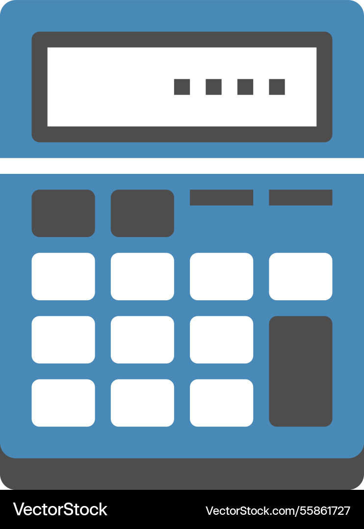 Budget calculator flat web icon concept Royalty Free Vector