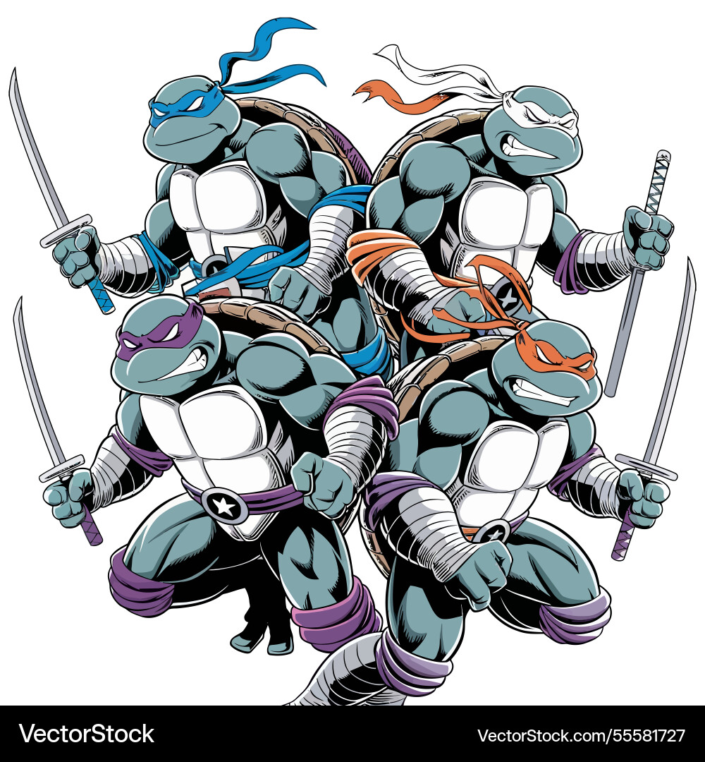 Crisp and bold turtle artwork Royalty Free Vector Image