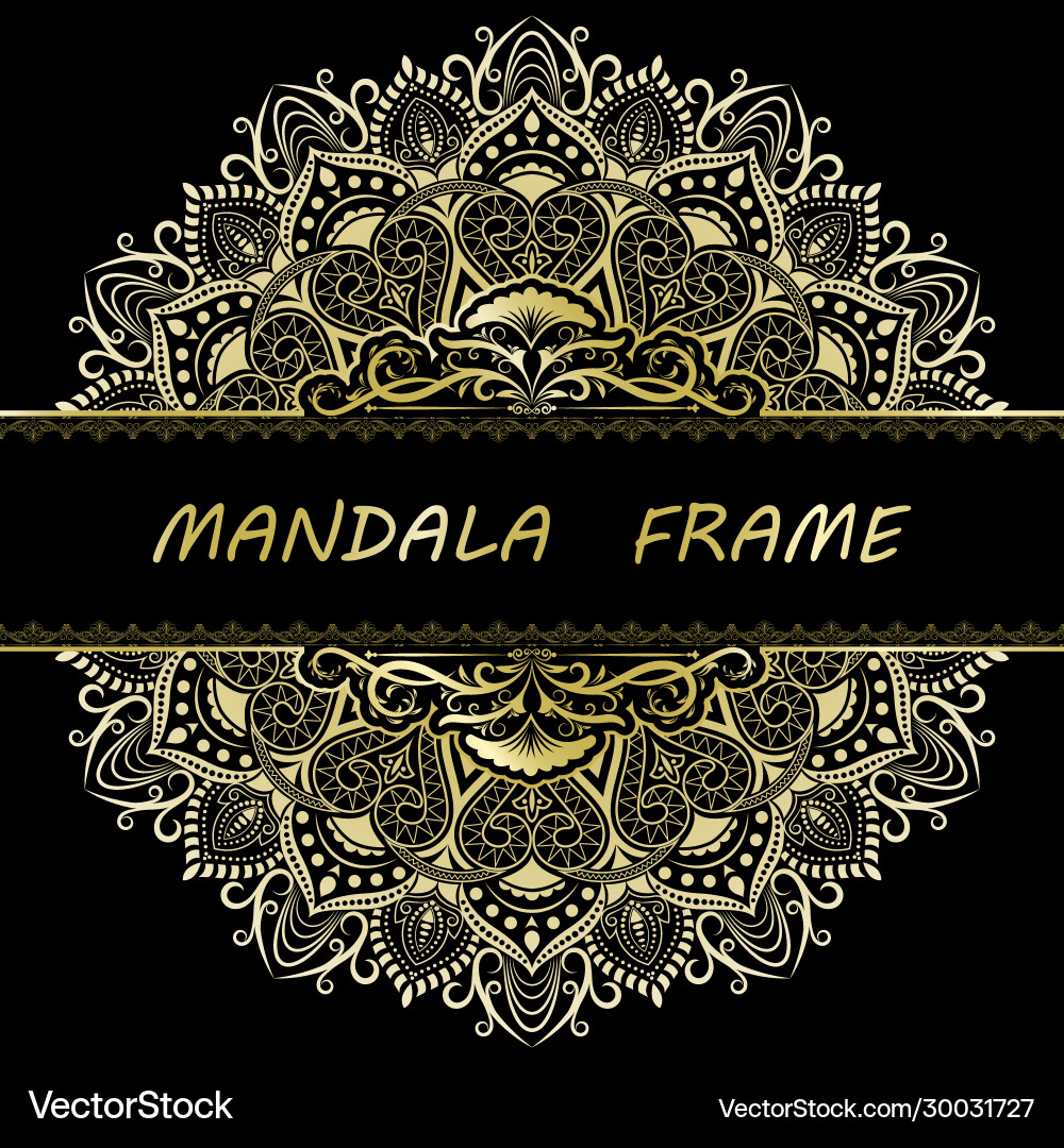 Mandala pattern design template Royalty Free Vector Image