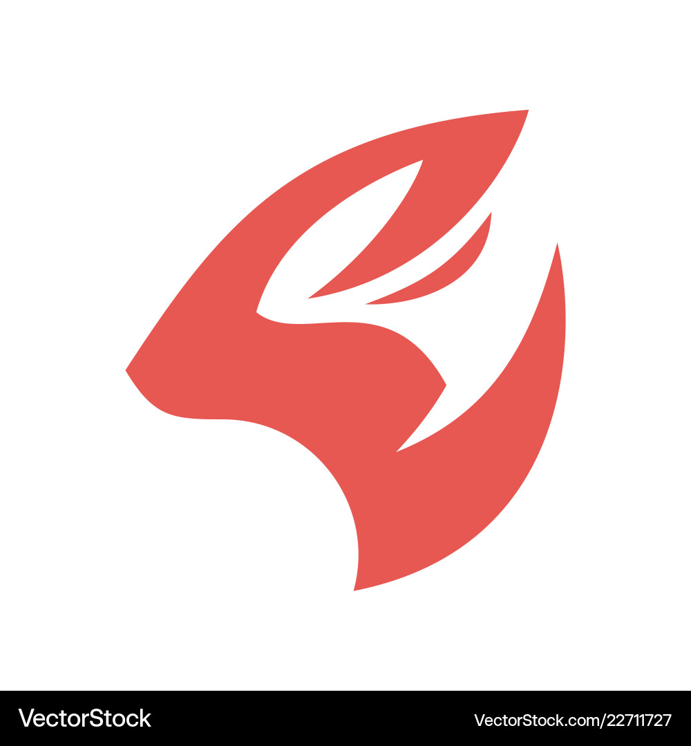 Rabbit simple sign Royalty Free Vector Image - VectorStock