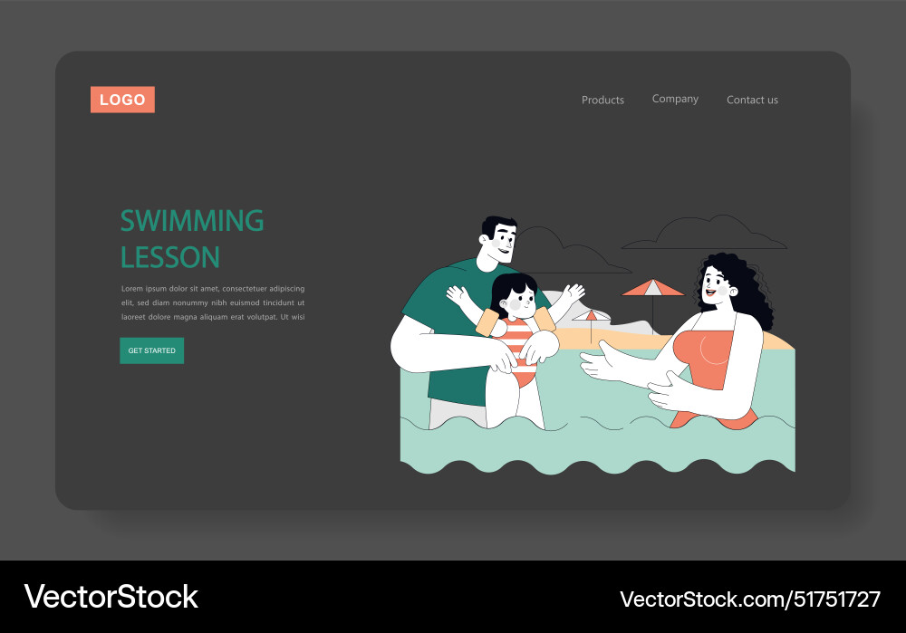 Summer activities flat Royalty Free Vector Image