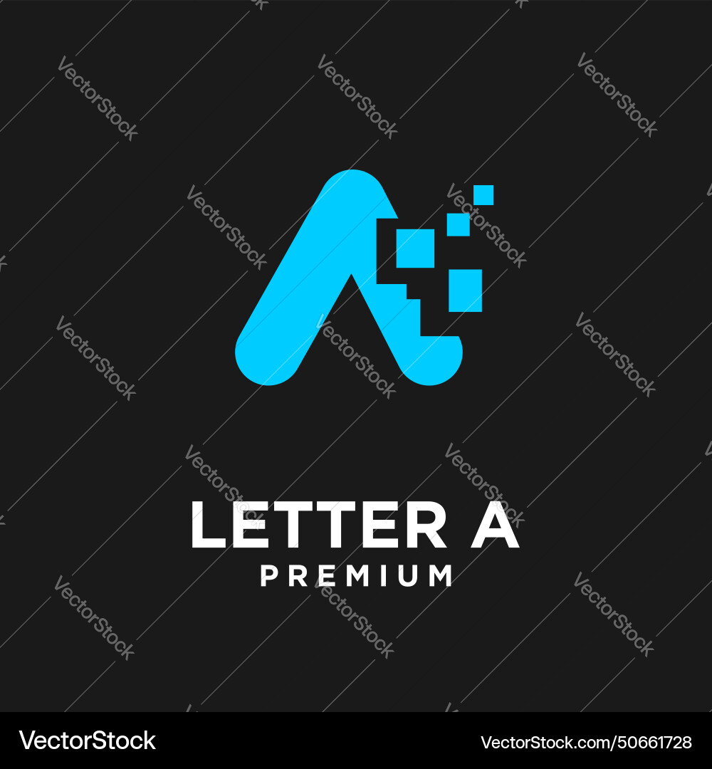A letter abstract logo design Royalty Free Vector Image