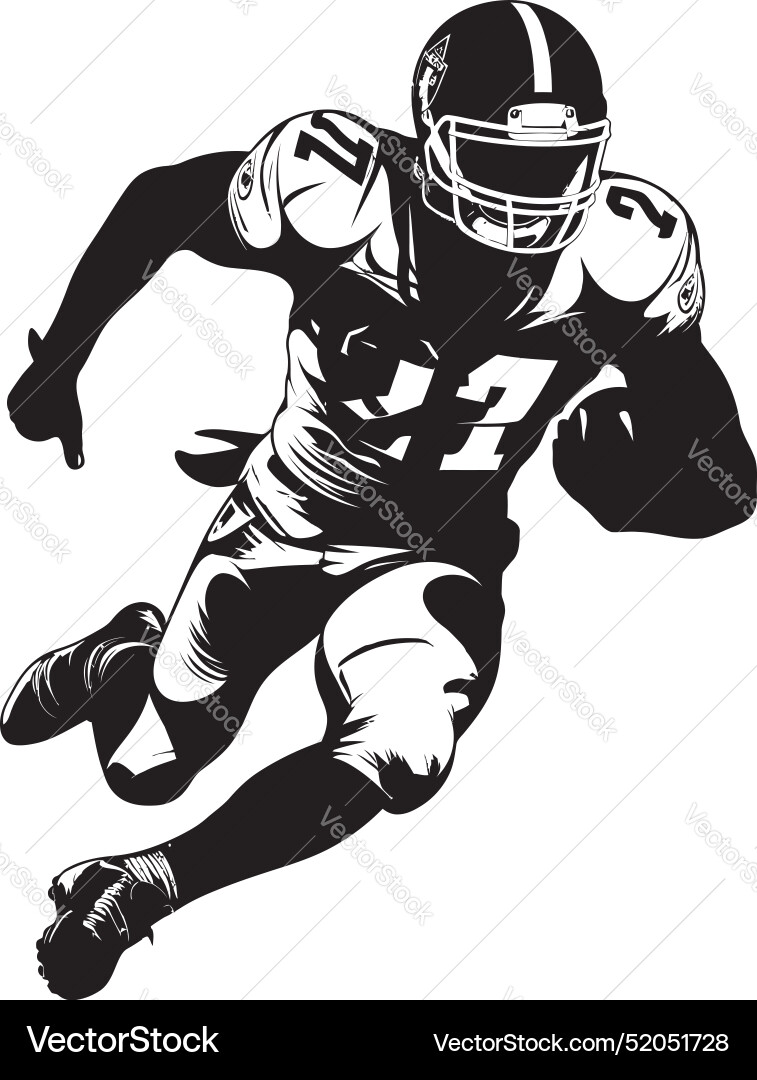 Defensive dynamo black emblem of nfl defensive Vector Image