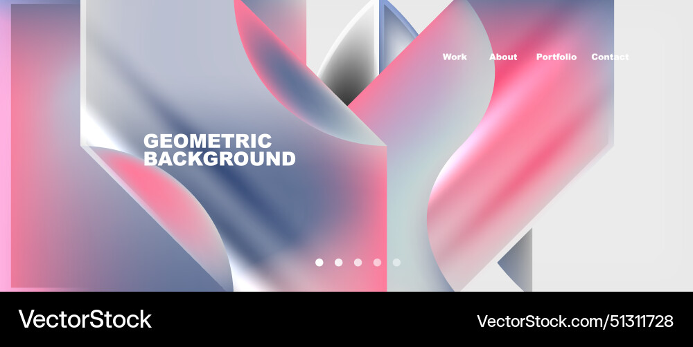 Glassmorphism geometric abstract background Vector Image