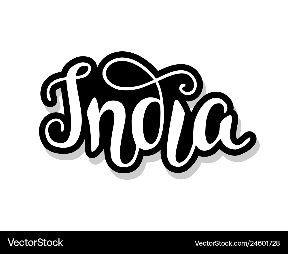 India calligraphy template text for your design Vector Image