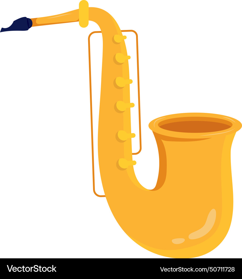 Jazz saxophone instrument Royalty Free Vector Image