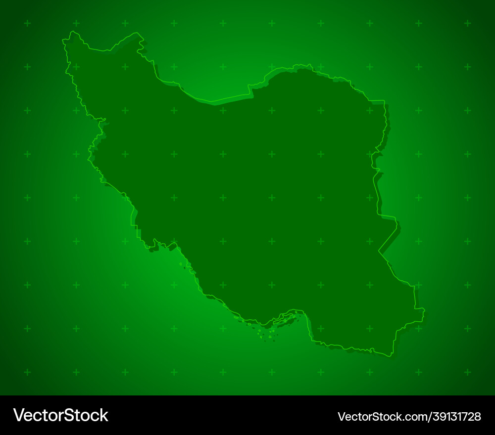 Template outline map iran on radar Royalty Free Vector Image