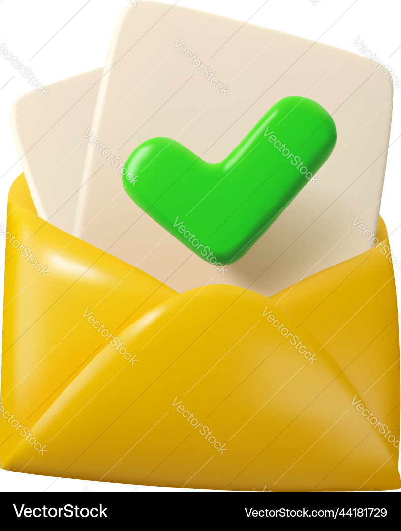 3d mail icon Royalty Free Vector Image - VectorStock