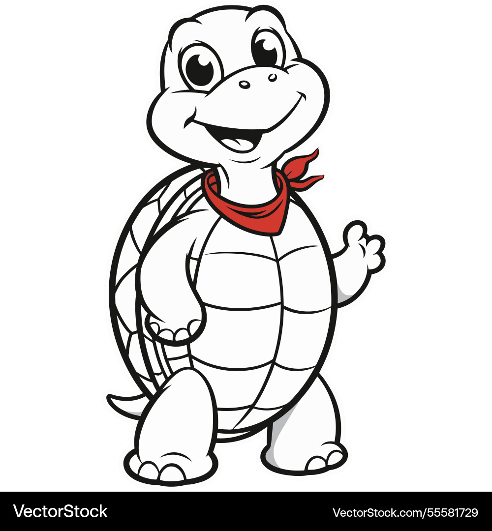 Crisp and bold turtle artwork Royalty Free Vector Image