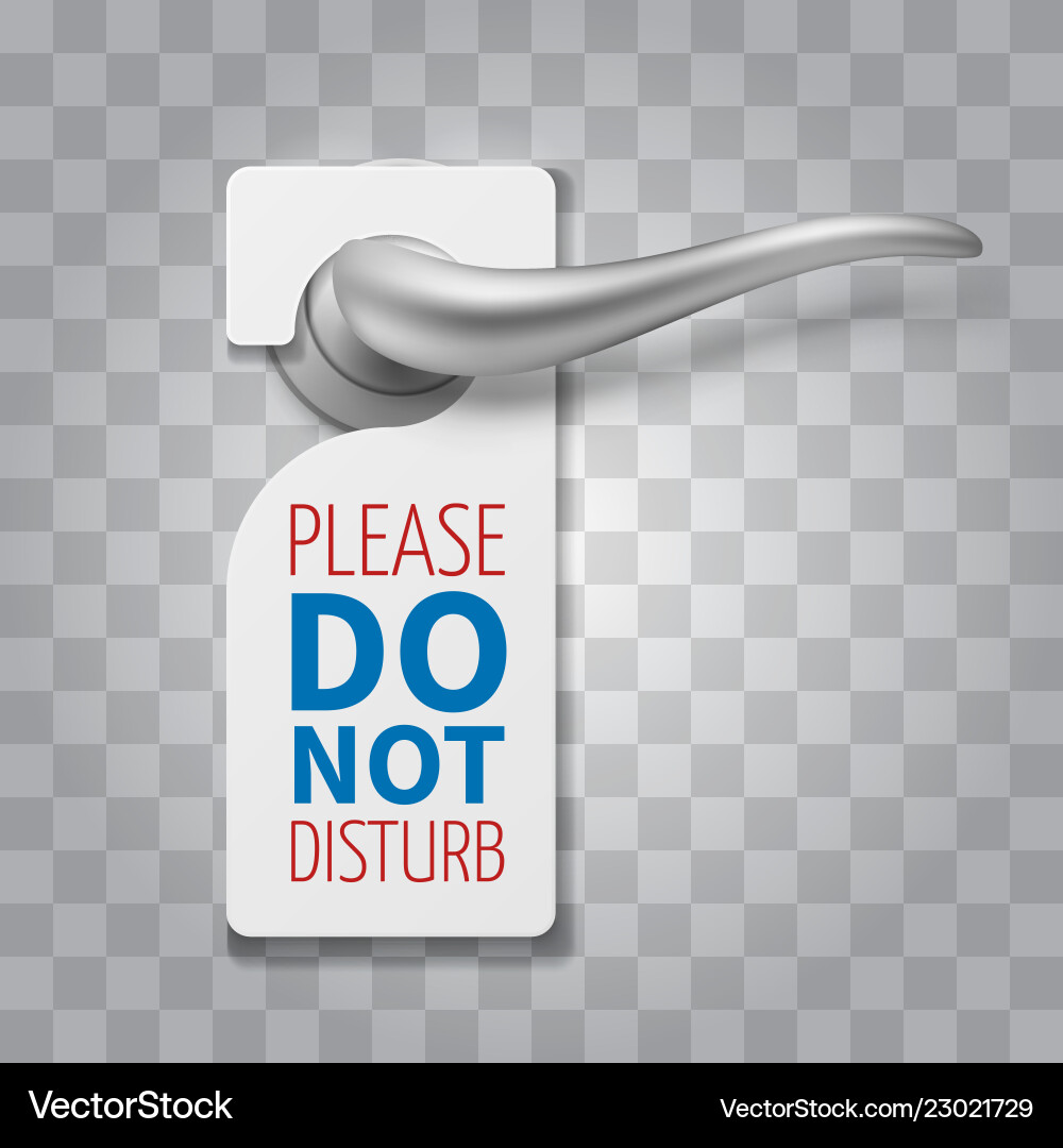 Do Not Disturb Room Sign Royalty Free Vector Image