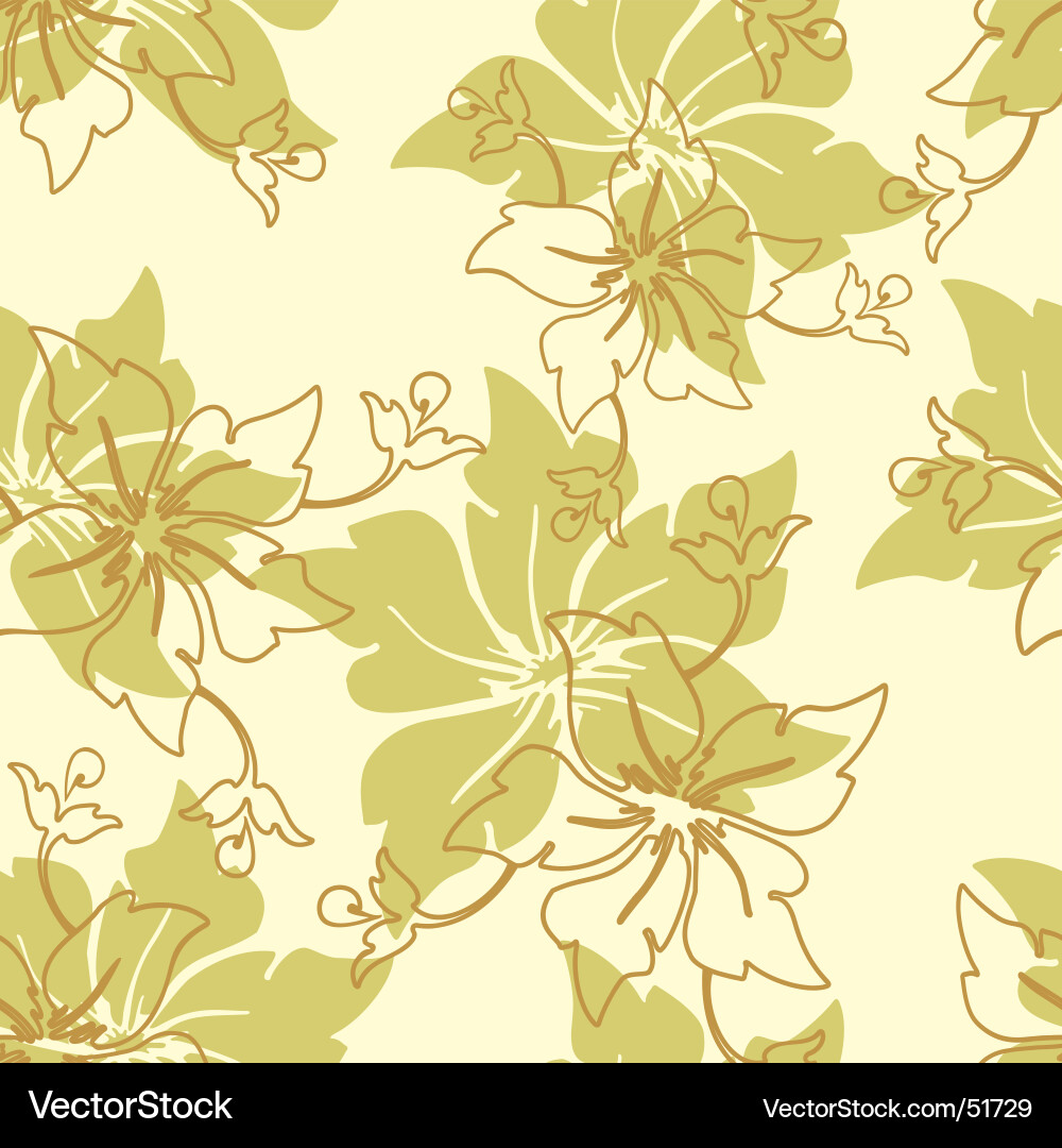 Floral Curves Seamless Pattern Royalty Free Vector Image