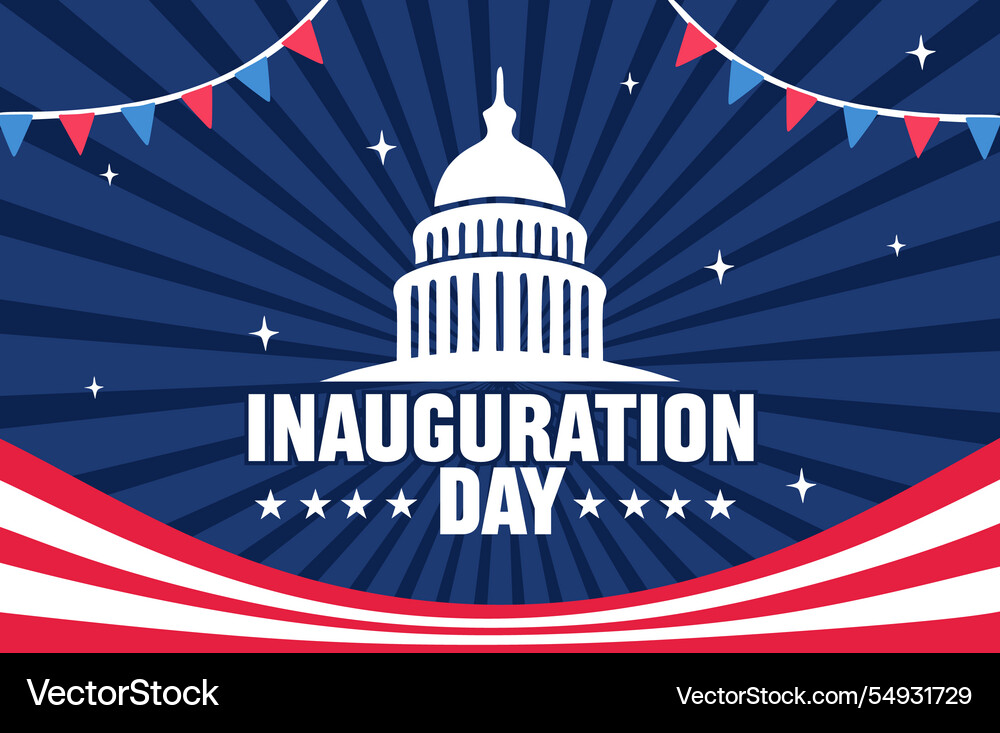 Happy inauguration day united states Royalty Free Vector