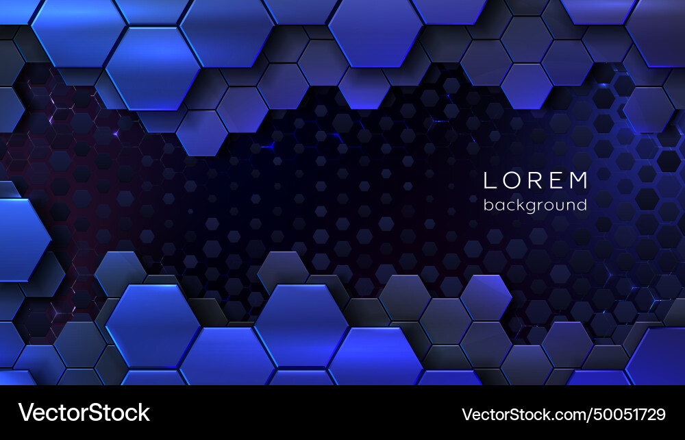 Hexagonal Tech Background Royalty Free Vector Image