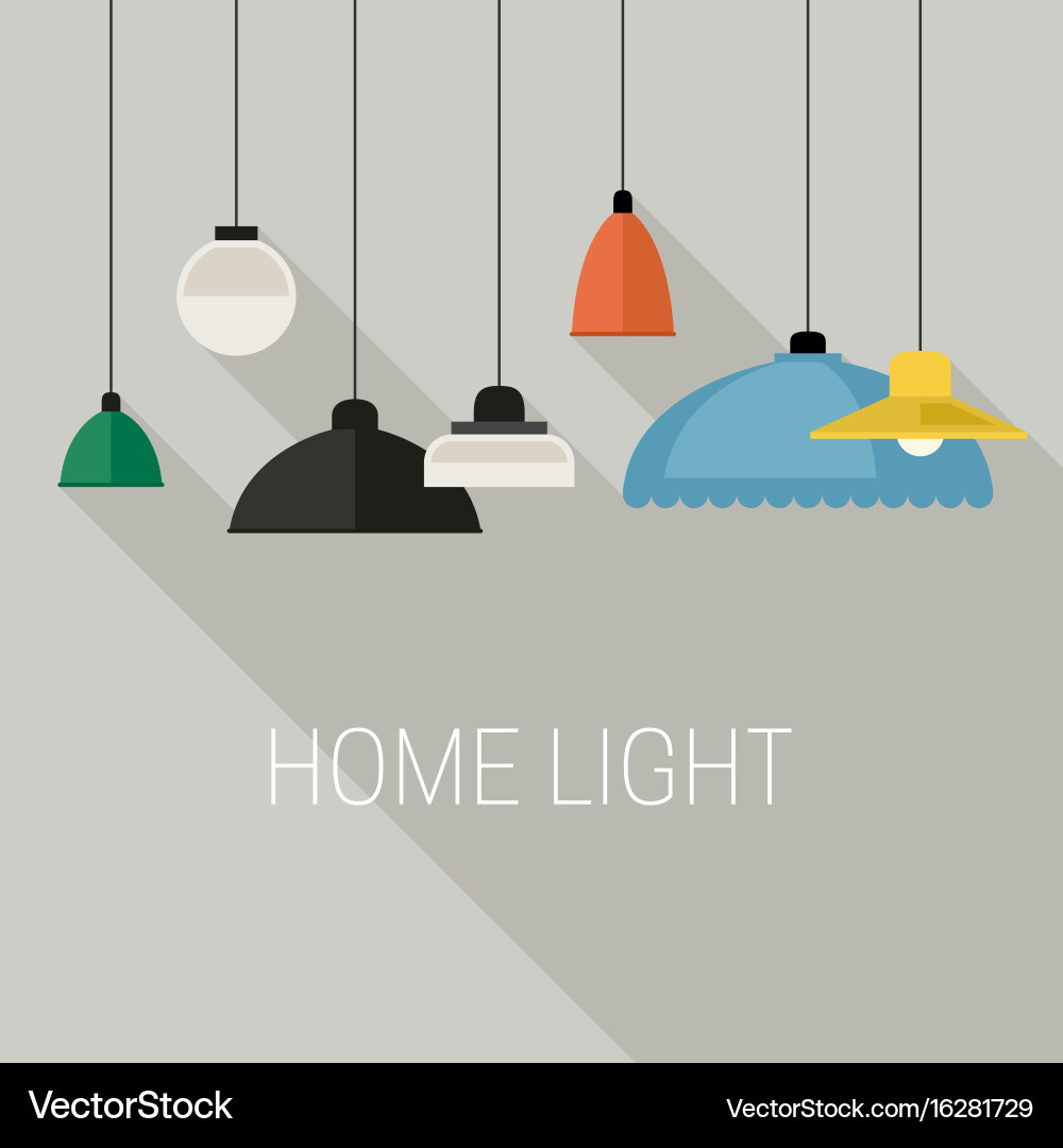 Home lighting banner Royalty Free Vector Image