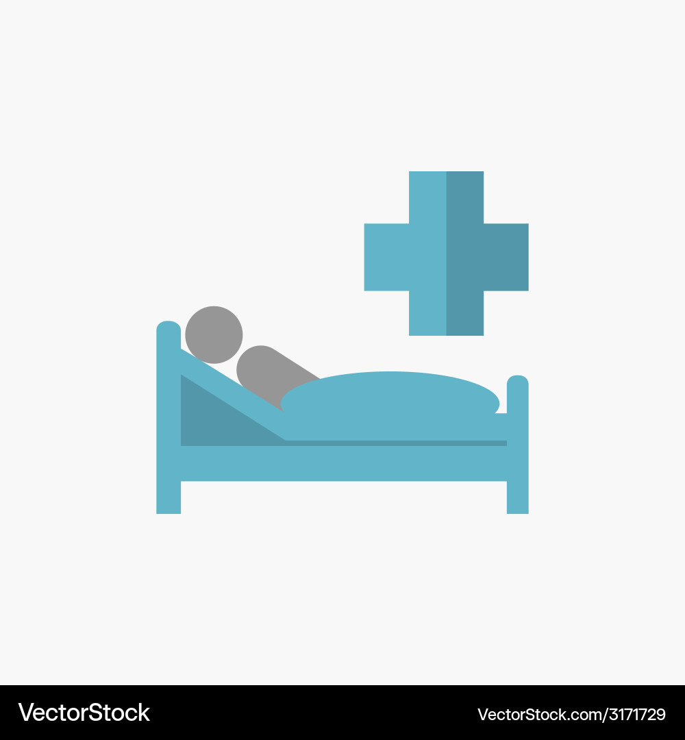 Patient flat icon Royalty Free Vector Image - VectorStock