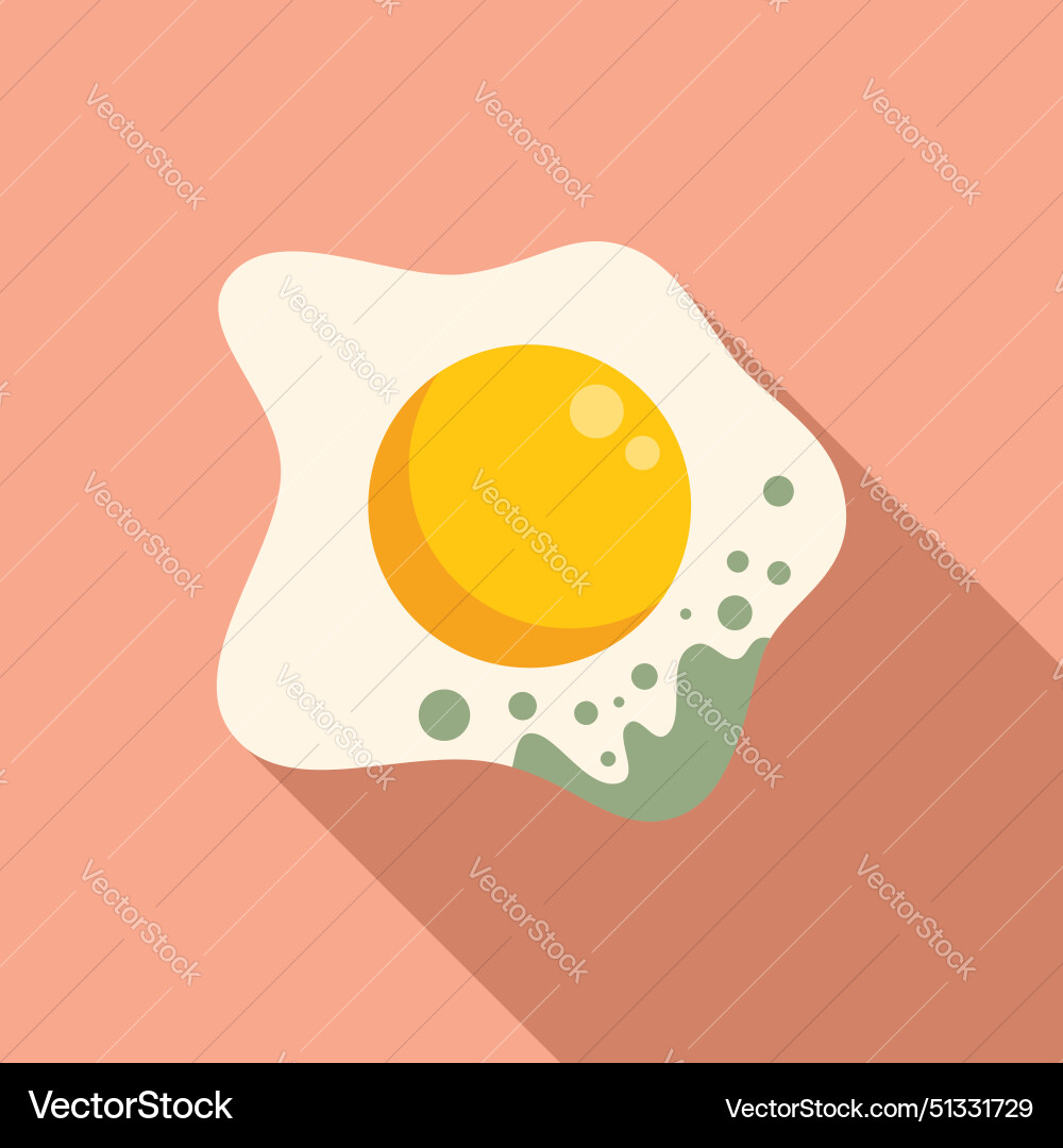 Sunny side up egg on pastel background Royalty Free Vector