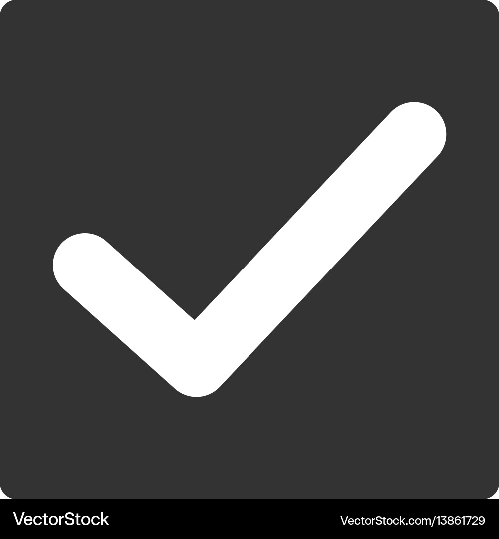 Valid tick flat icon Royalty Free Vector Image