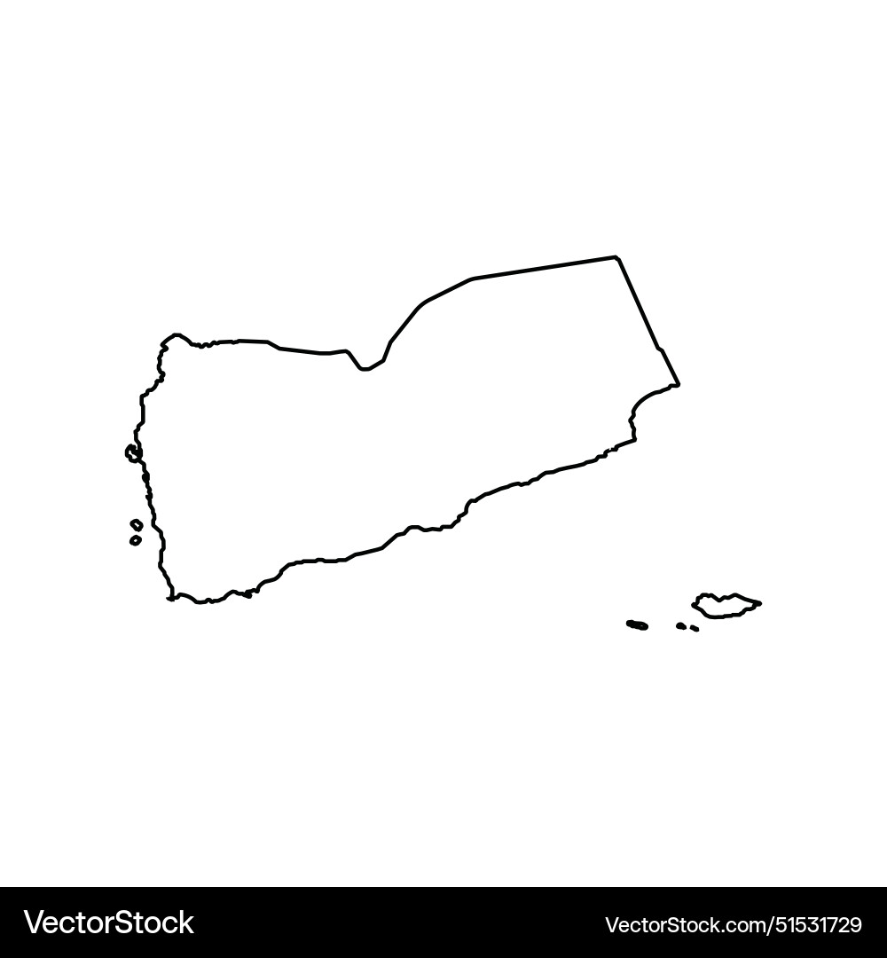 Yemen map icon Royalty Free Vector Image - VectorStock