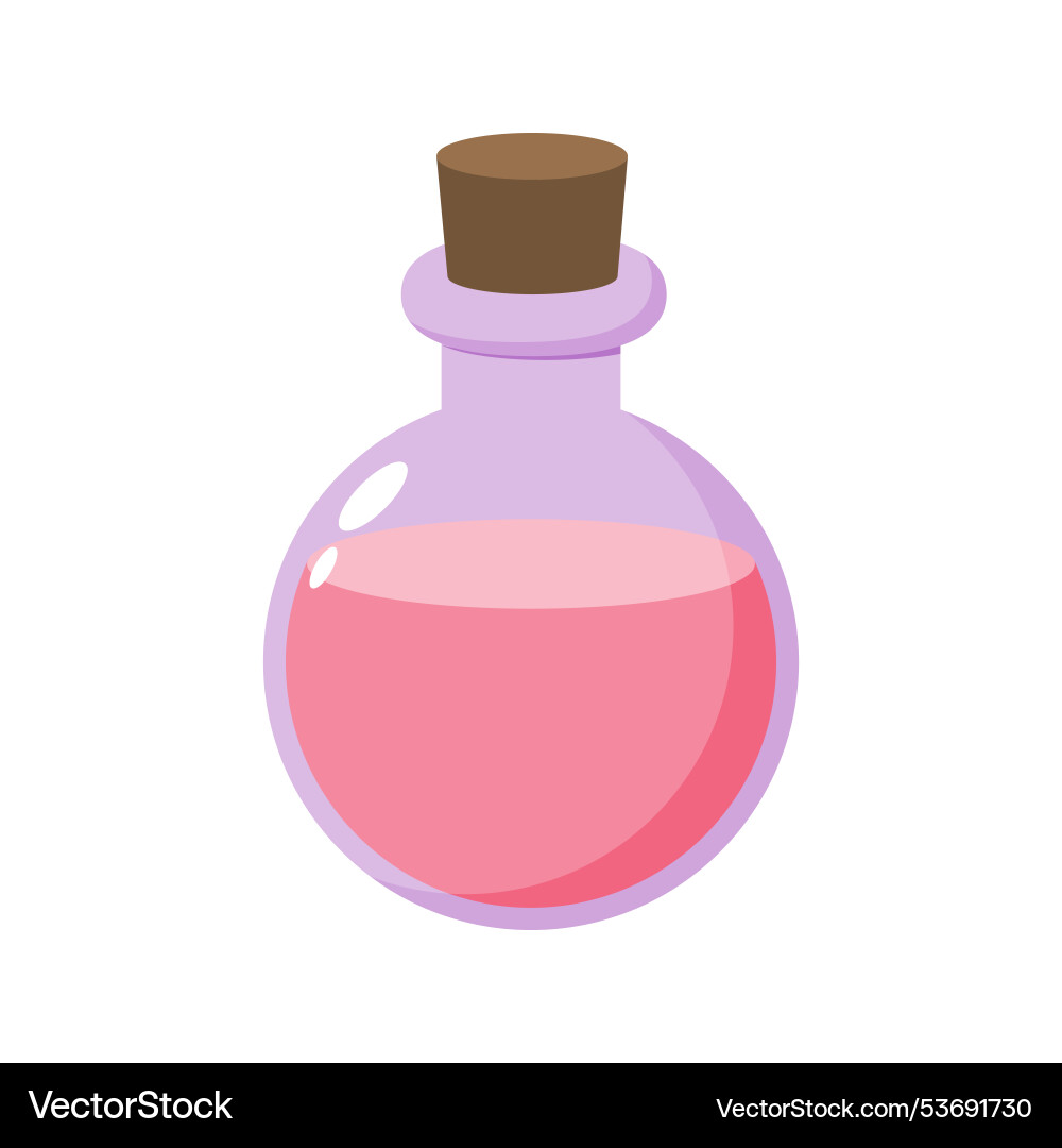 Bottle with magic potion Royalty Free Vector Image