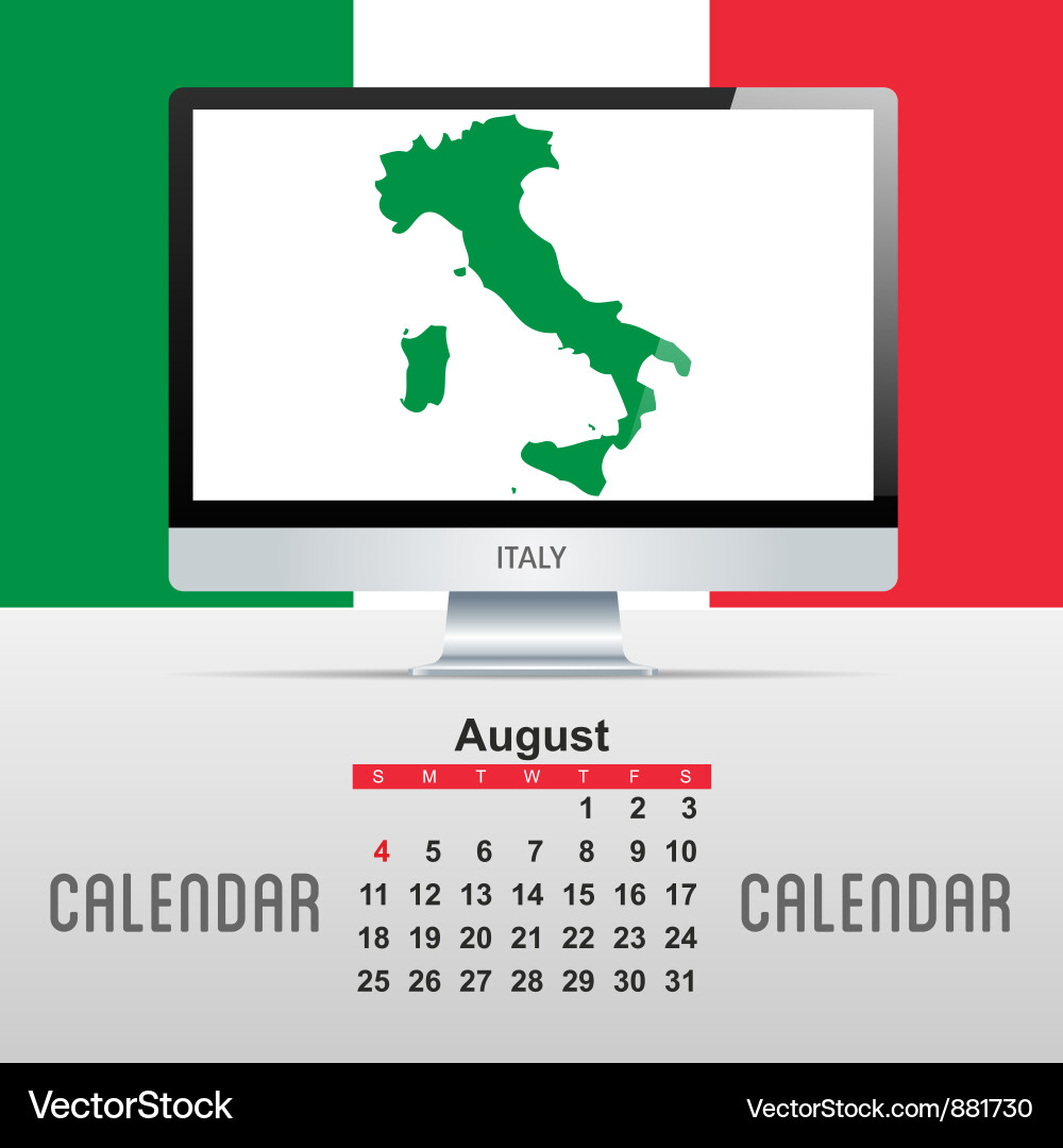 Calendar with map of countries Royalty Free Vector Image