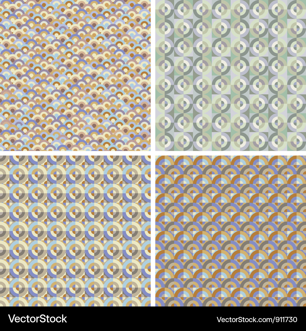 Circle Pattern Set Royalty Free Vector Image - VectorStock