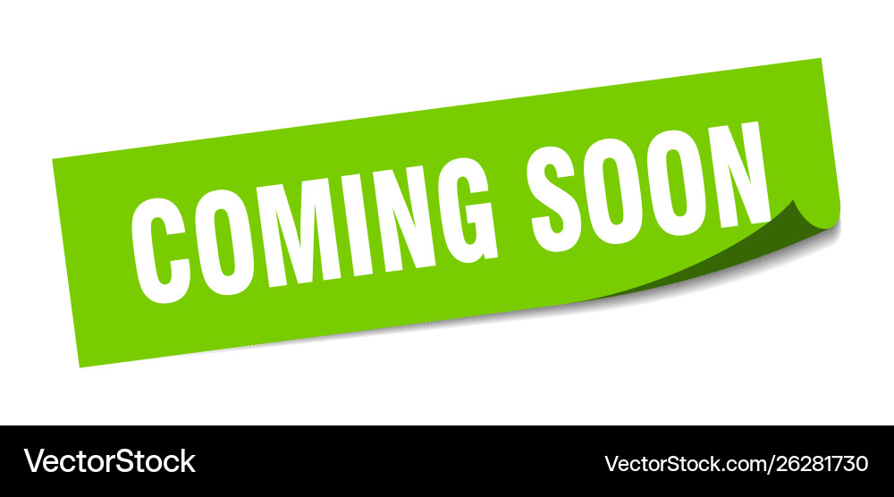 Coming soon sticker square isolated Royalty Free Vector