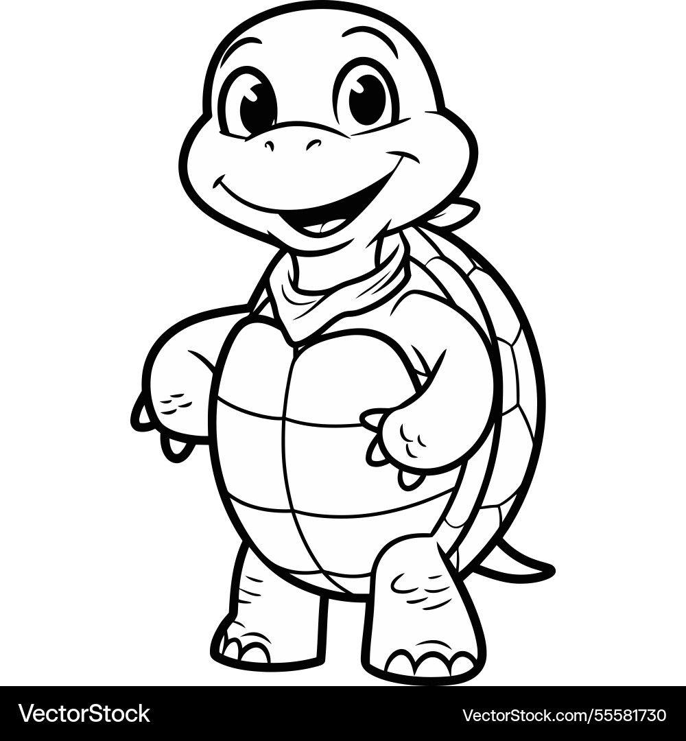 Crisp and bold turtle artwork Royalty Free Vector Image