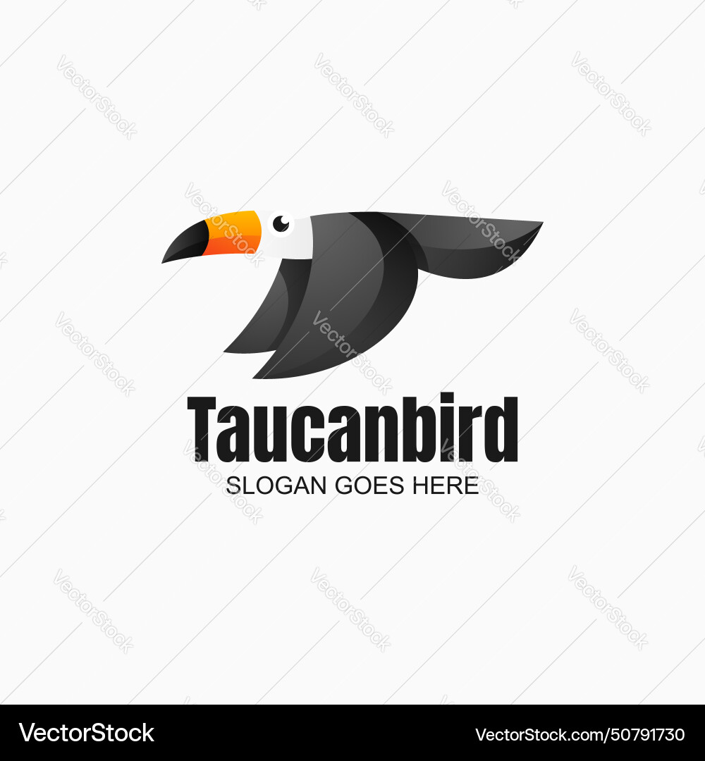 Logo toucan gradient colorful style Royalty Free Vector