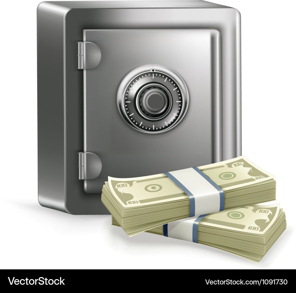 Safe and money Royalty Free Vector Image - VectorStock