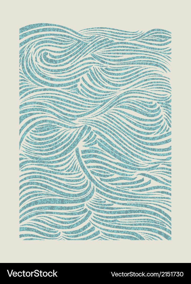 Sea waves Royalty Free Vector Image - VectorStock