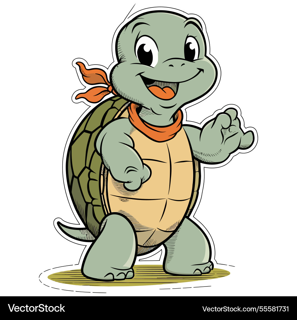 Crisp and bold turtle artwork Royalty Free Vector Image