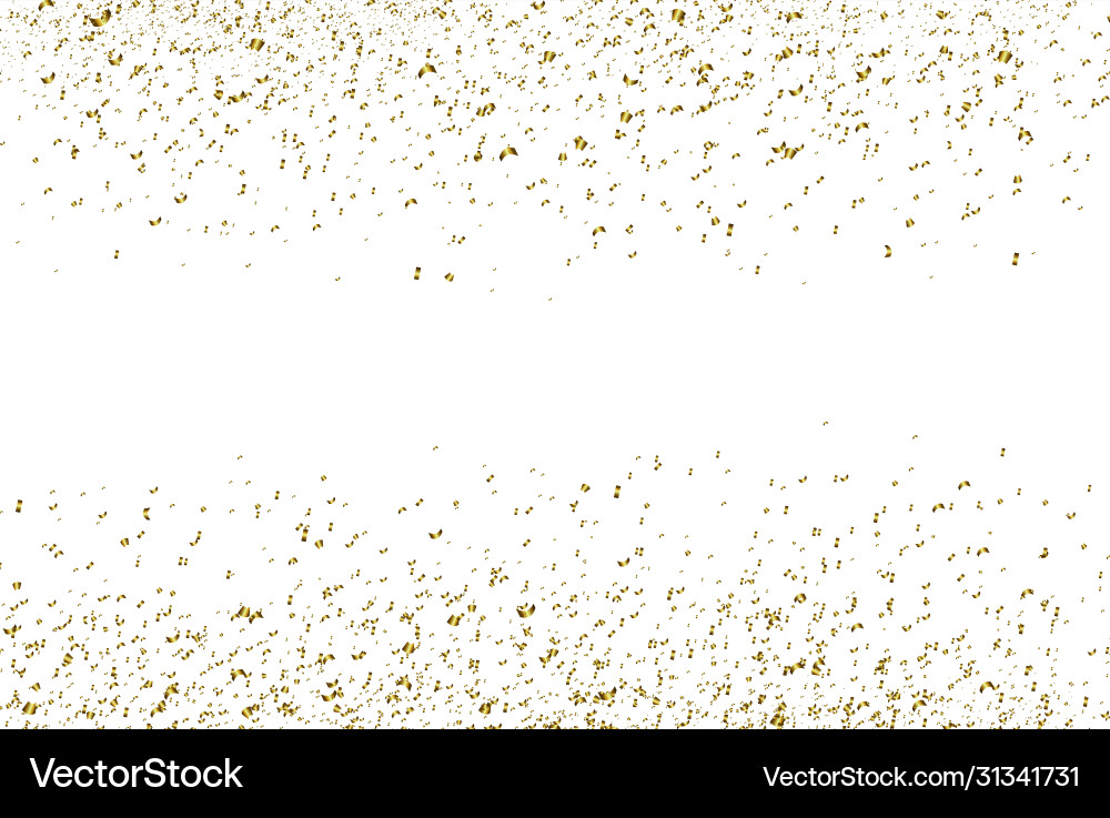 Festive golden confetti Royalty Free Vector Image
