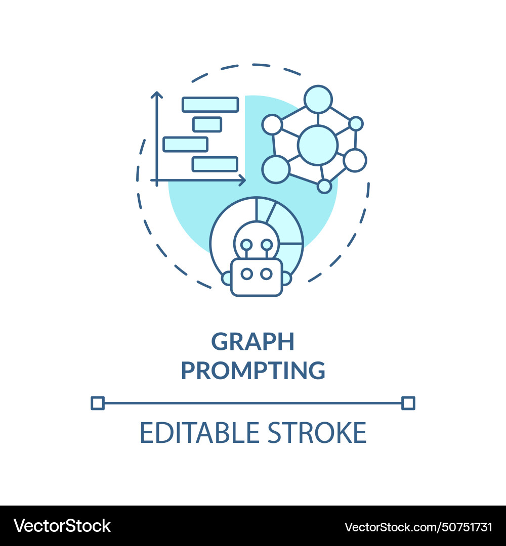 Graph prompting soft blue concept icon Royalty Free Vector