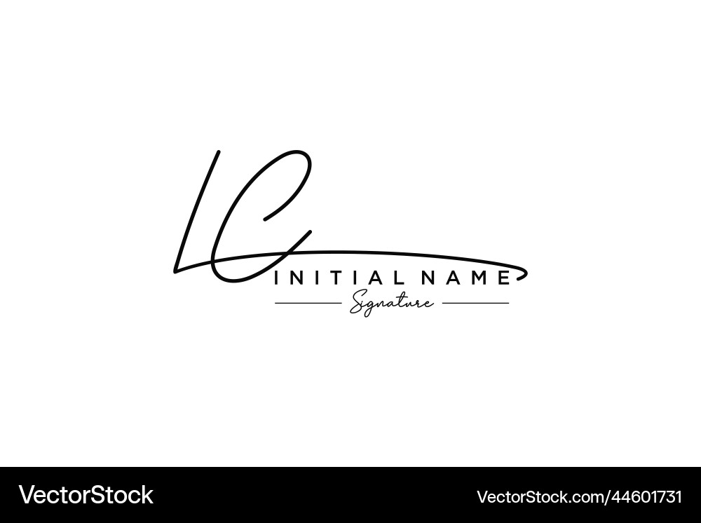 Initial lc signature logo template hand drawn Vector Image