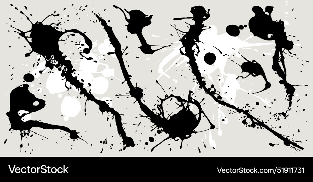 Ink splatter set 001 Royalty Free Vector Image